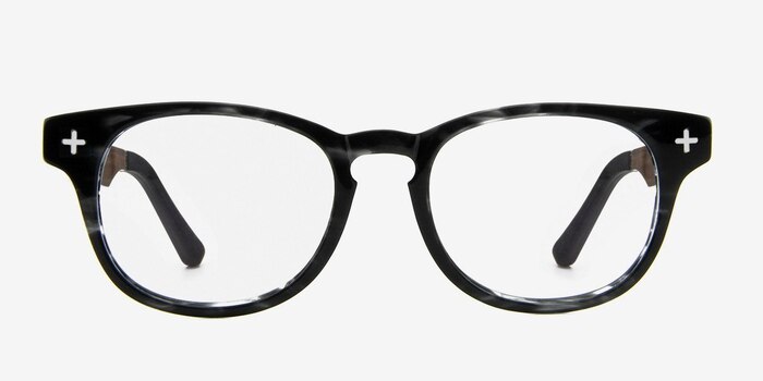 Hopper Round Gray Full Rim Eyeglasses | Eyebuydirect