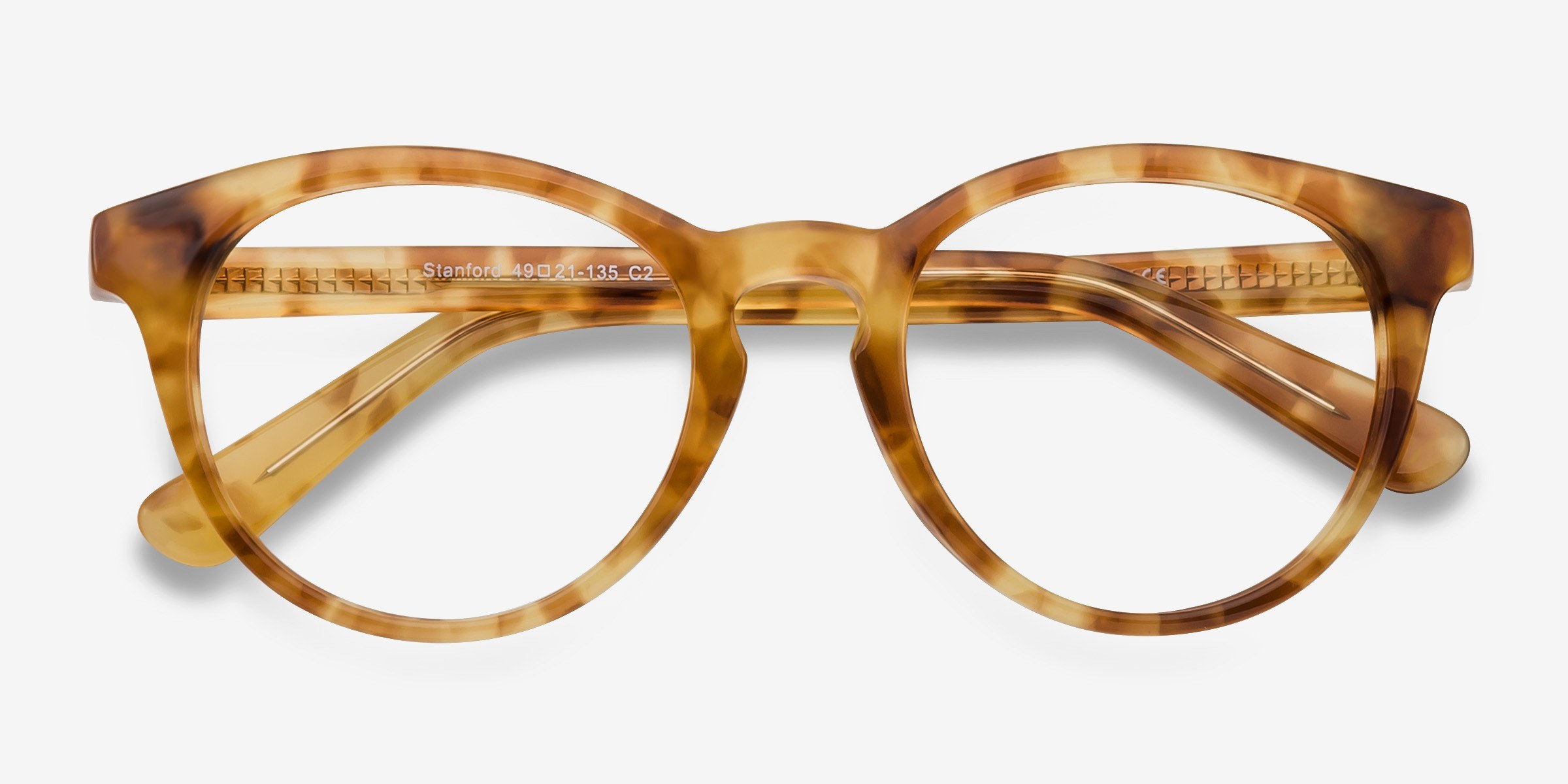Stanford Round Brown & Tortoise Glasses for Women | Eyebuydirect