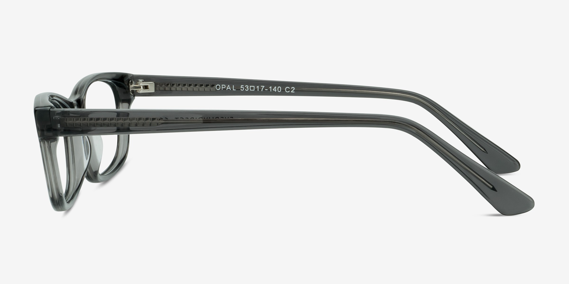 Opal Rectangle Gray Full Rim Eyeglasses | Eyebuydirect