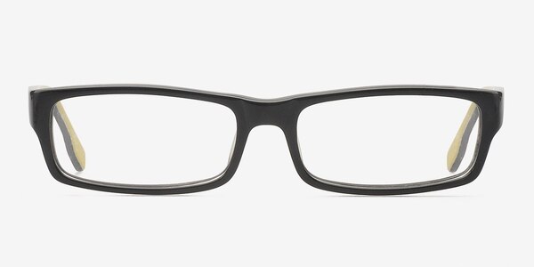 Val Rectangle Black & Yellow Full Rim Eyeglasses | Eyebuydirect