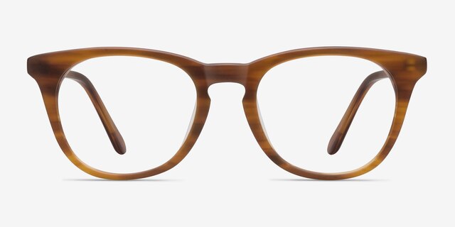 Providence Round Brown And Striped Glasses For Women Eyebuydirect
