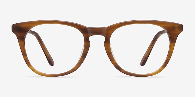 Providence Round Brown And Striped Glasses For Women Eyebuydirect