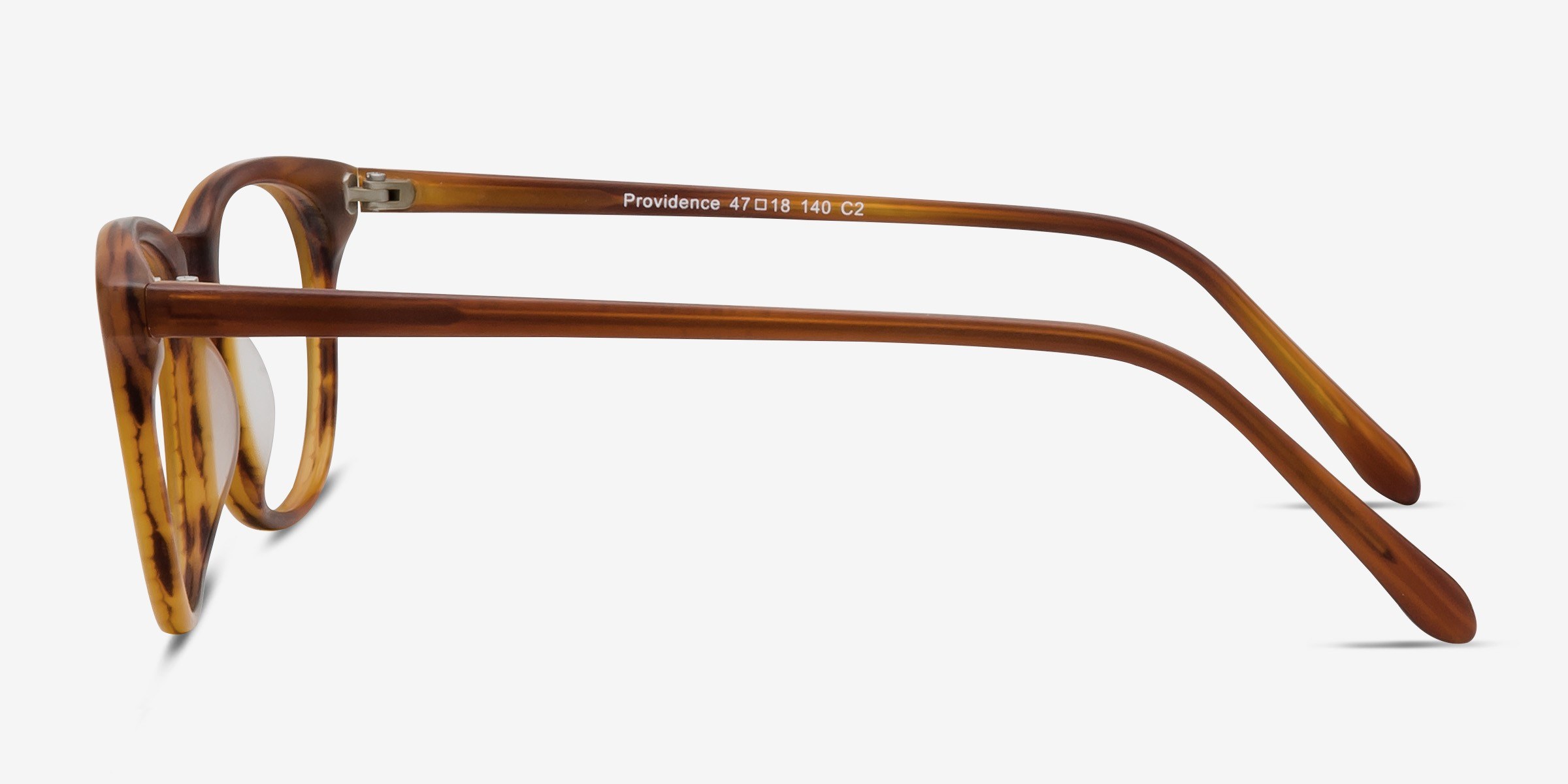 Providence Round Brown & Striped Glasses for Women | Eyebuydirect