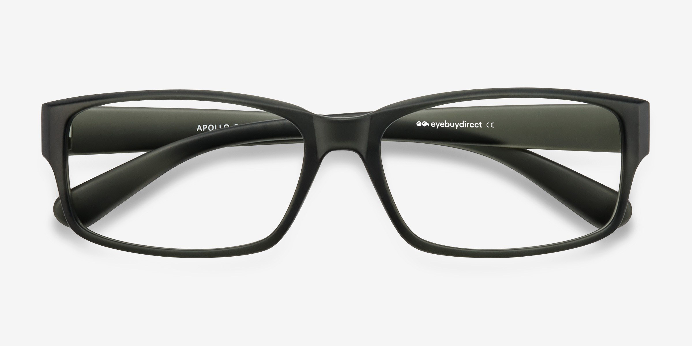 Apollo Rectangle Matte Gray Glasses for Men | Eyebuydirect