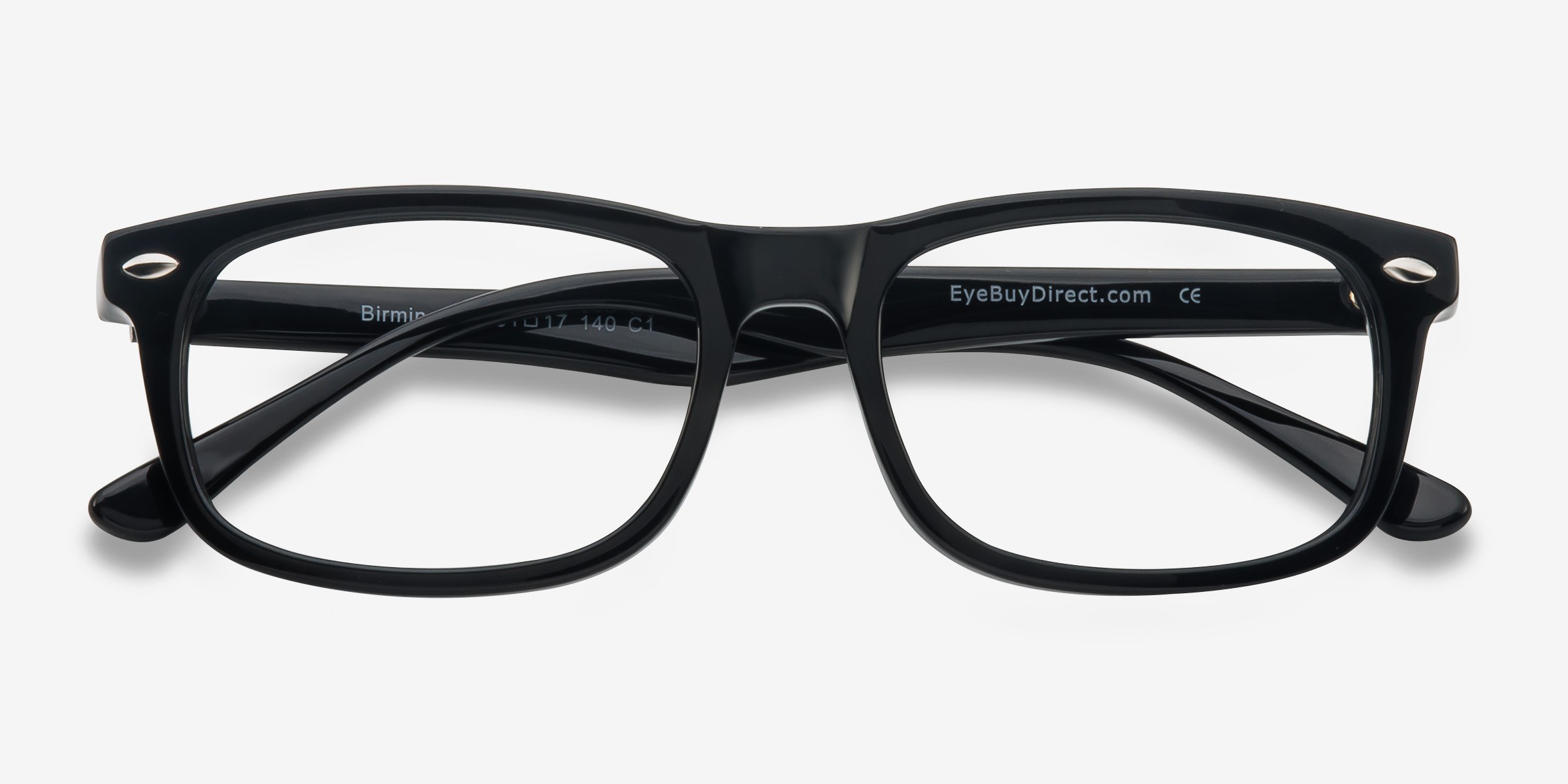 Birmingham Rectangle Black Full Rim Eyeglasses | Eyebuydirect
