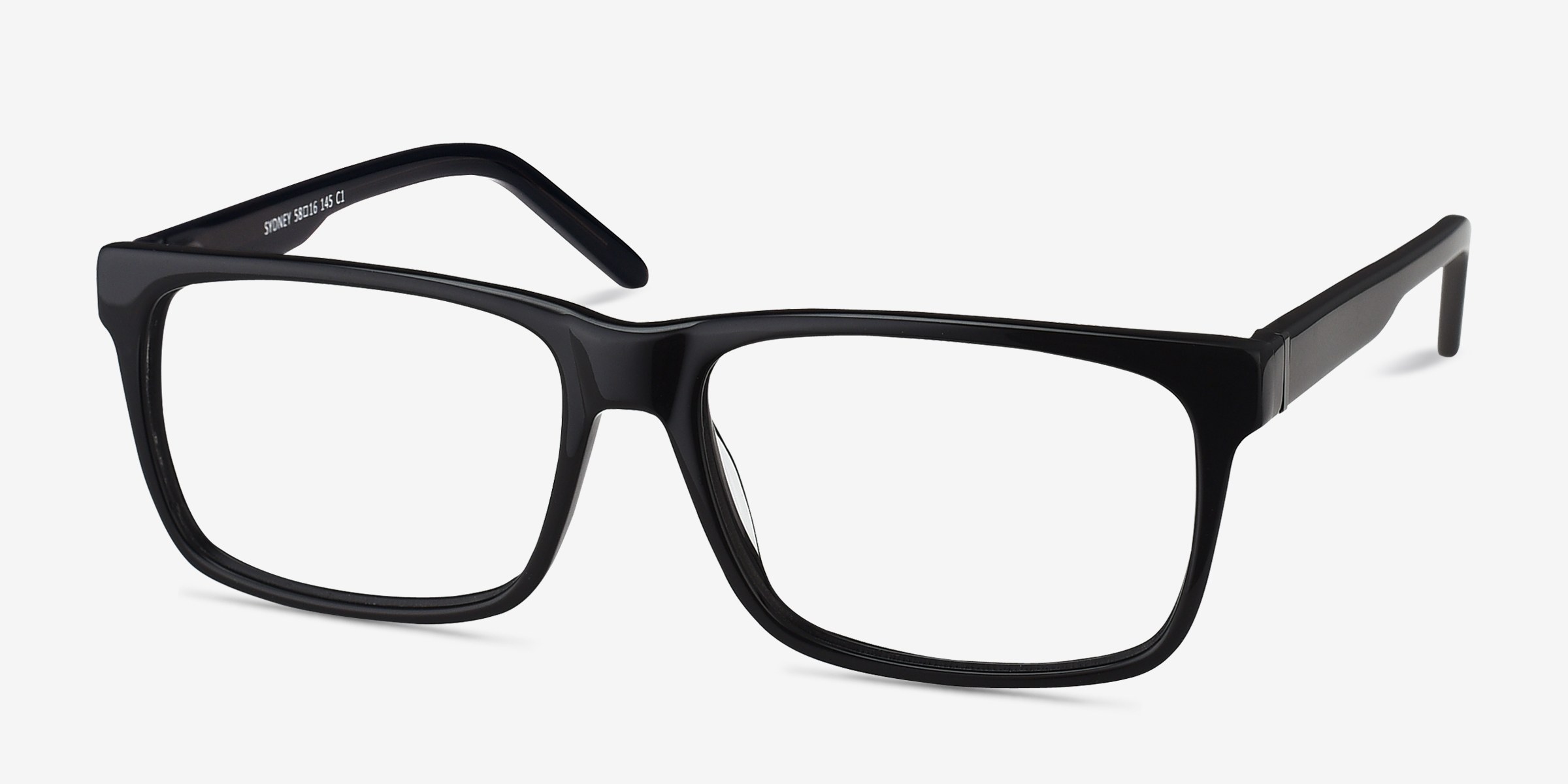 Sydney Rectangle Black Full Rim Eyeglasses Eyebuydirect