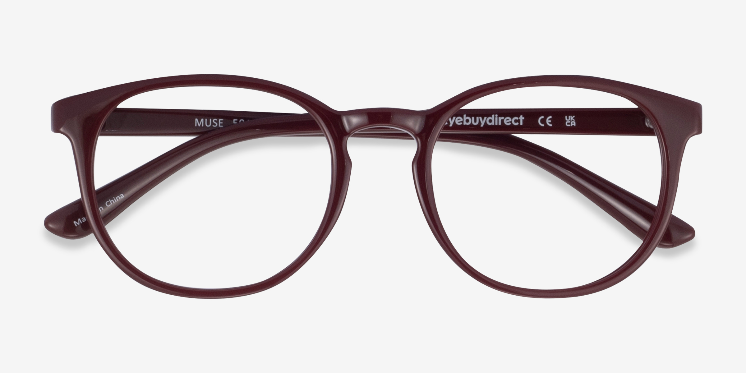 Muse Round Dark Red Glasses for Women | Eyebuydirect