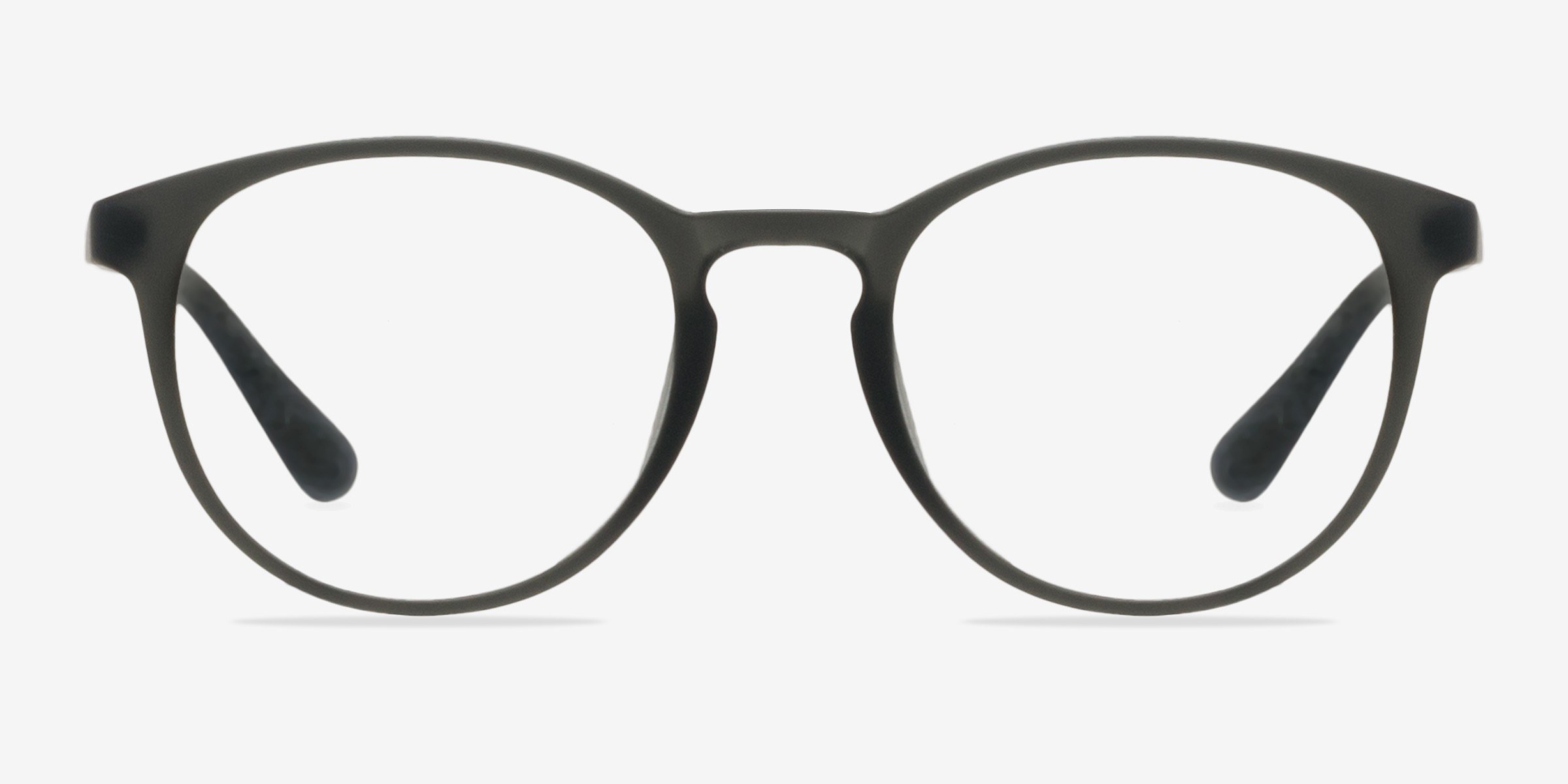 Muse Round Matte Gray Glasses for Women | Eyebuydirect