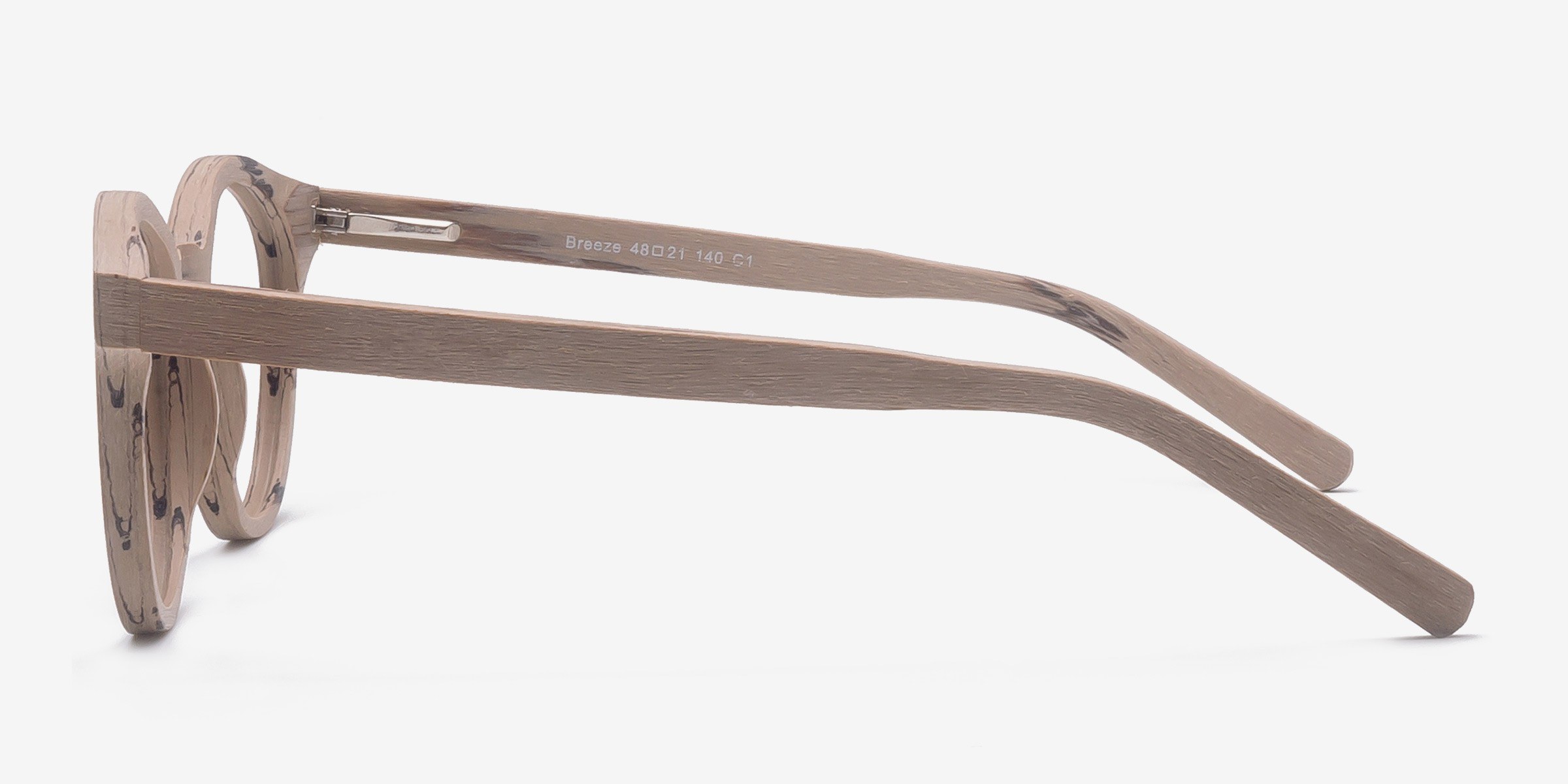 Breeze Round Beige Full Rim Eyeglasses | Eyebuydirect