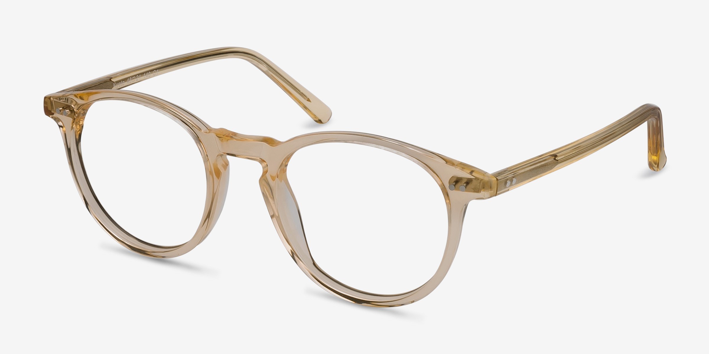 Kyoto Round Clear Yellow Full Rim Eyeglasses | Eyebuydirect