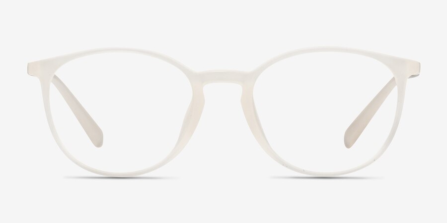 Dinah Round White Full Rim Eyeglasses | Eyebuydirect