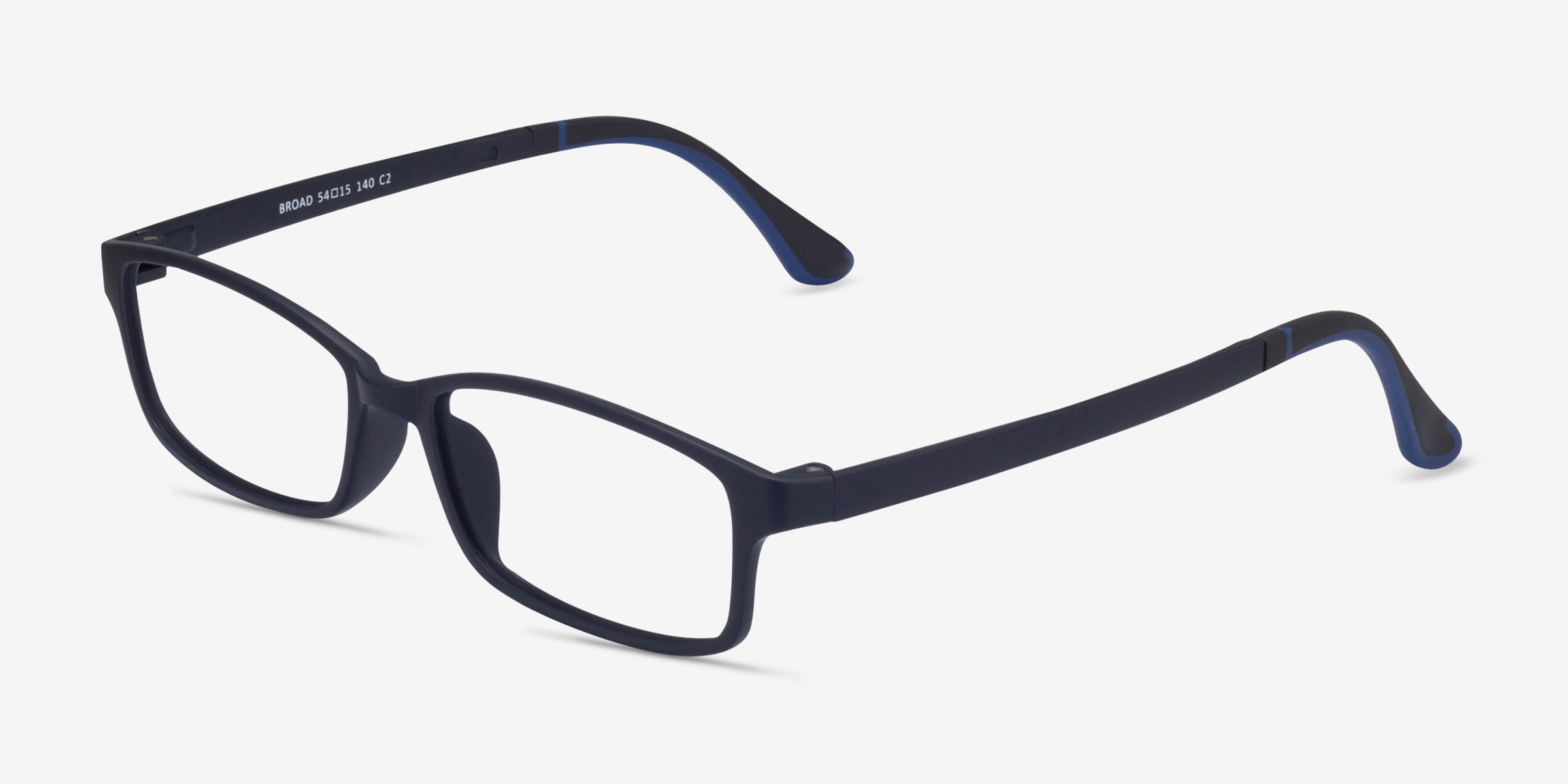 Broad Rectangle Navy Full Rim Eyeglasses | Eyebuydirect Canada
