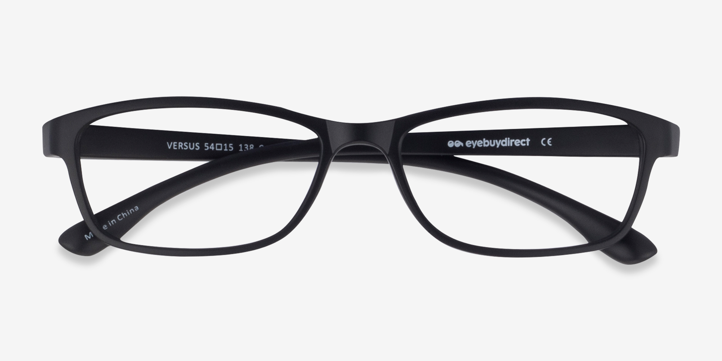 Versus Rectangle Matte Black Full Rim Eyeglasses Eyebuydirect Canada