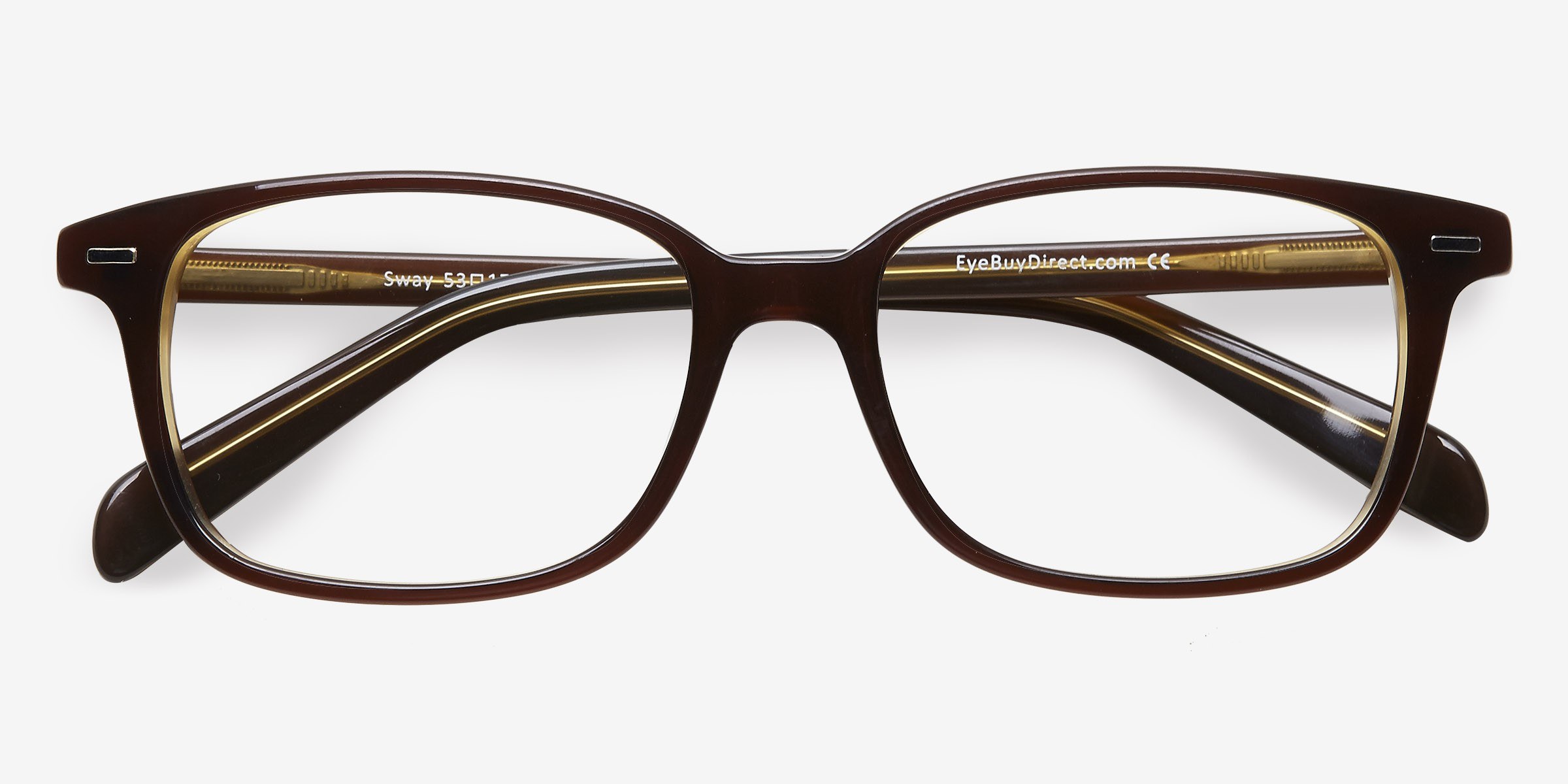 Sway Rectangle Brown Full Rim Eyeglasses | Eyebuydirect