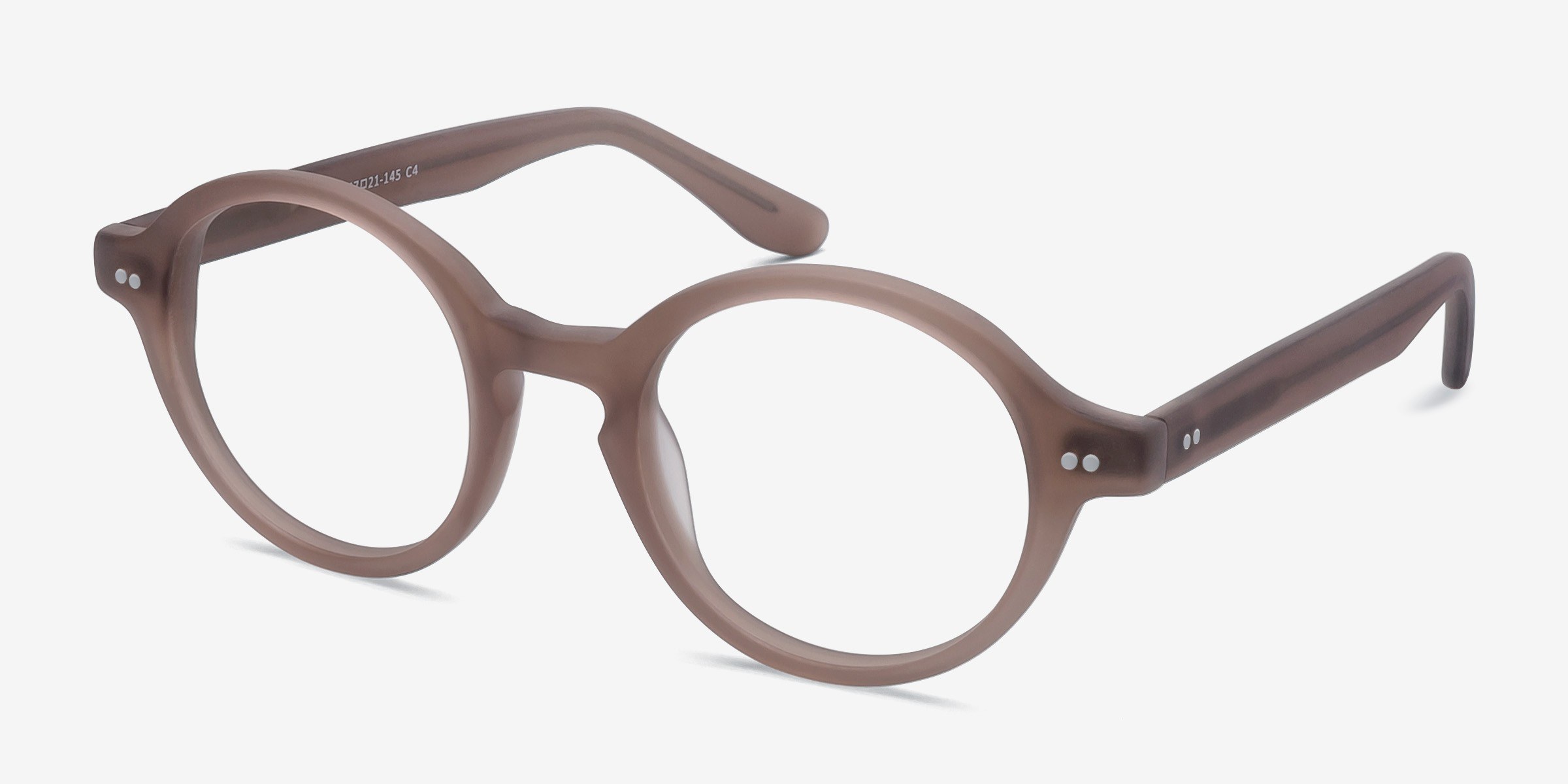 Aprem Round Matte Brown Full Rim Eyeglasses | Eyebuydirect Canada