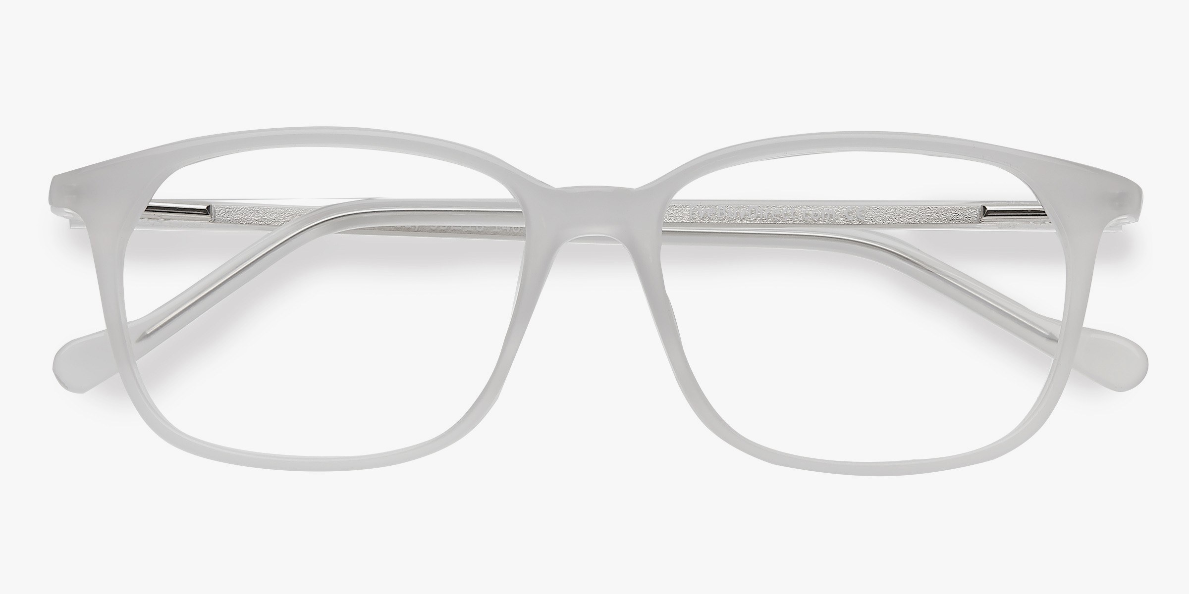 The Bay Rectangle Clear White Full Rim Eyeglasses | Eyebuydirect