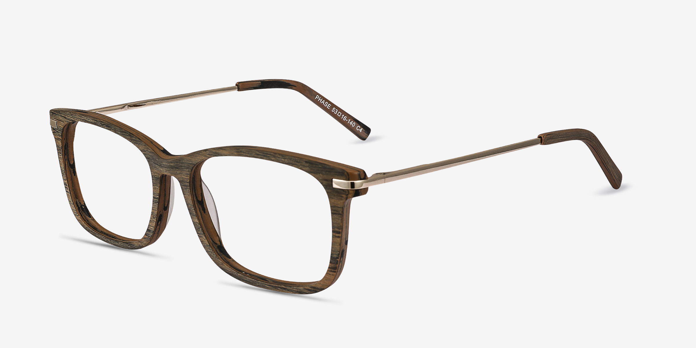 Phase Rectangle Brown Full Rim Eyeglasses | Eyebuydirect