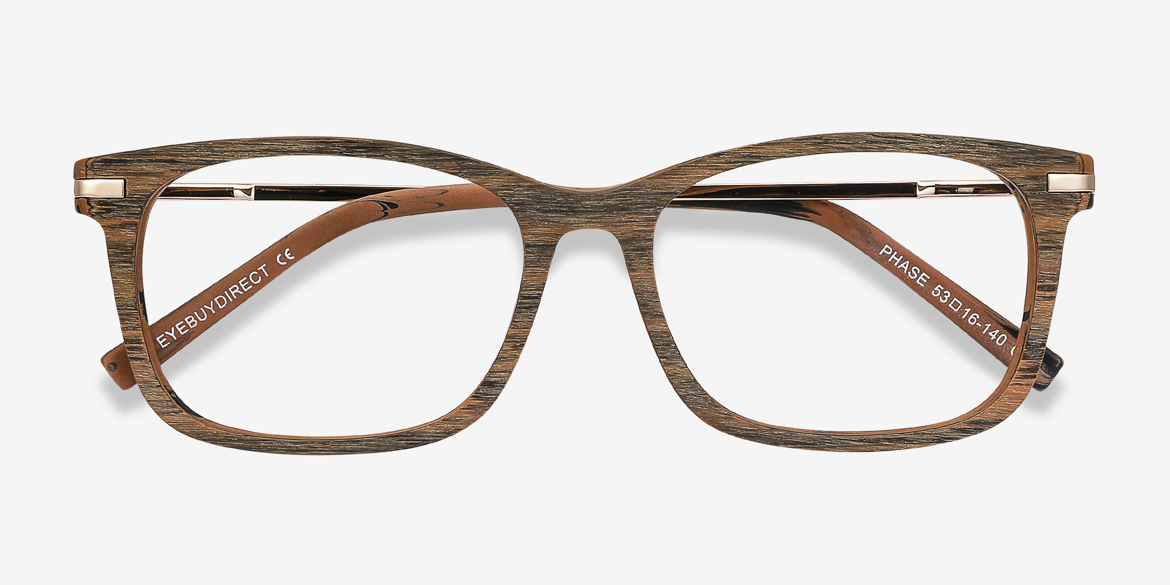 Phase Rectangle Brown Full Rim Eyeglasses | Eyebuydirect