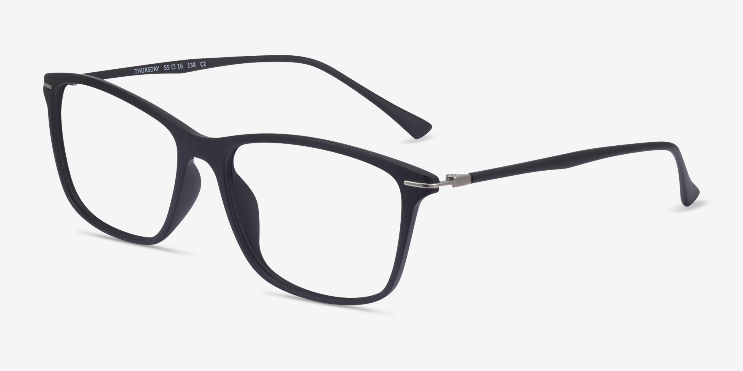 Thursday Rectangle Black Full Rim Eyeglasses | Eyebuydirect Canada