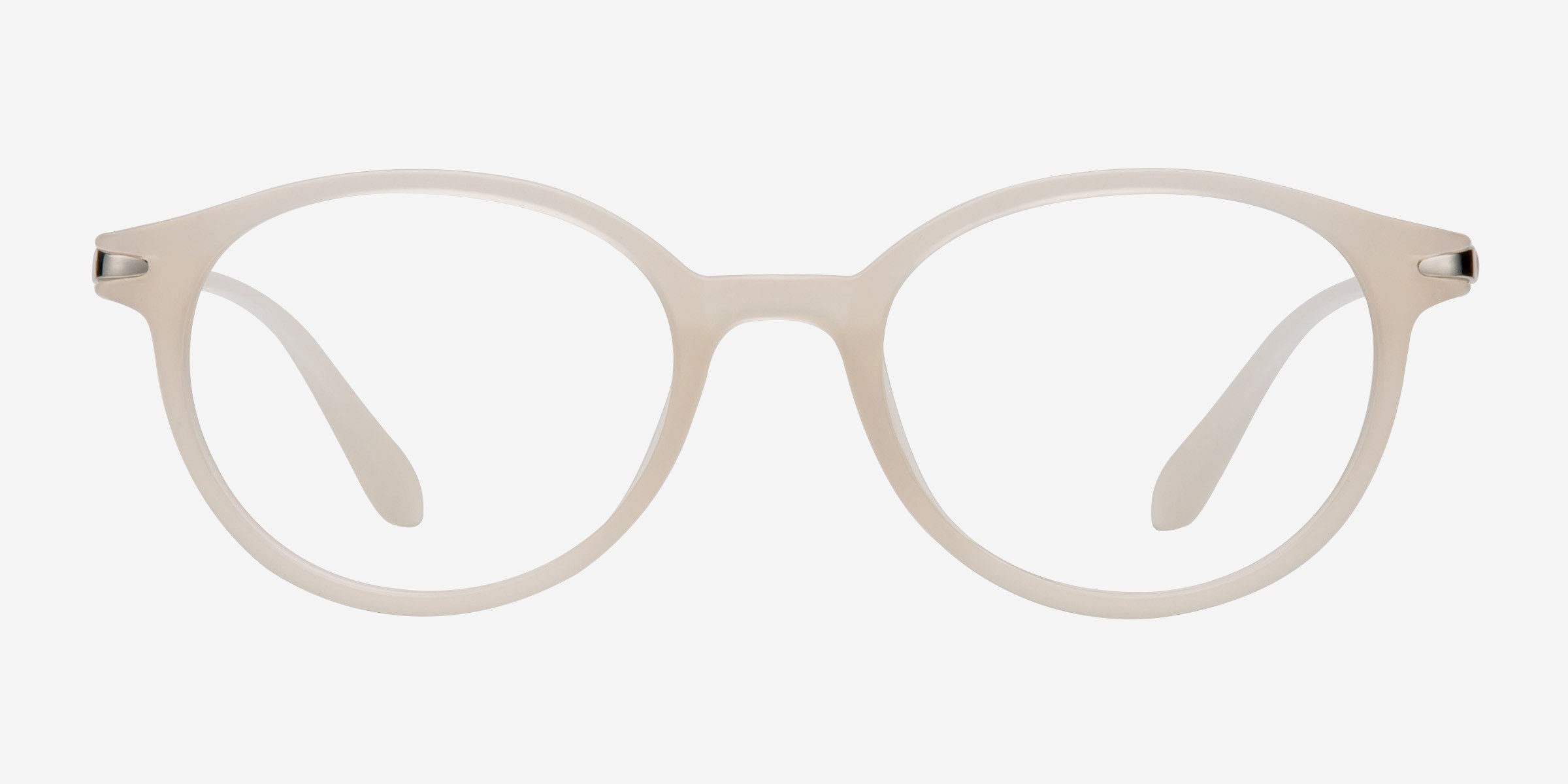Indigo Round Clear White Full Rim Eyeglasses | Eyebuydirect