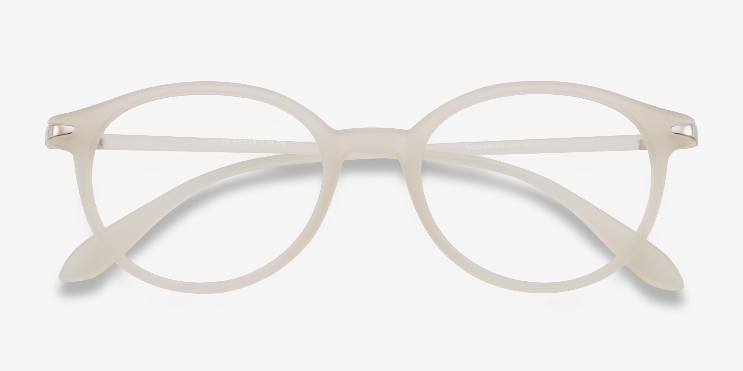 Indigo Round Clear White Full Rim Eyeglasses | Eyebuydirect