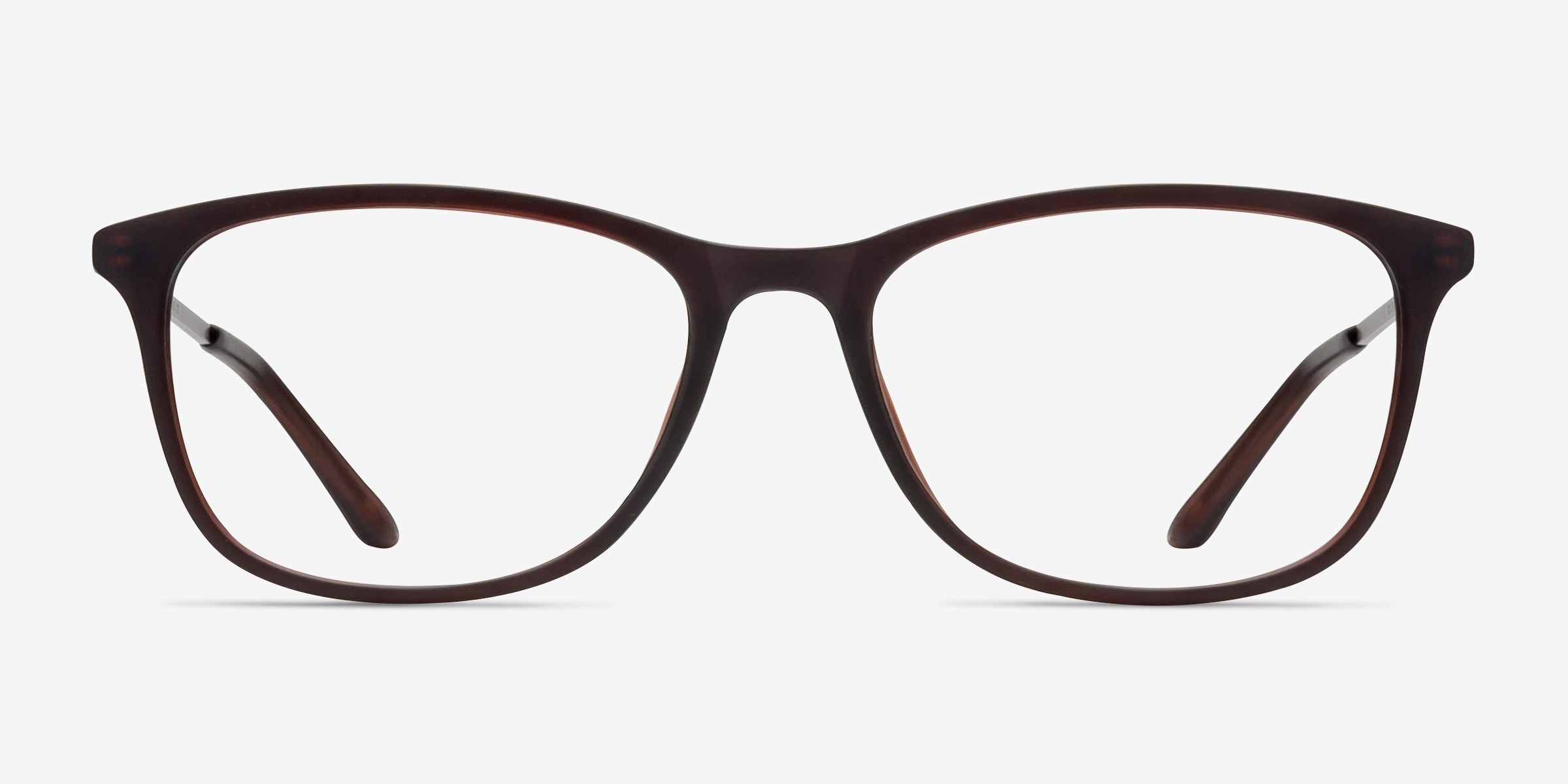 Oliver Rectangle Matte Brown Full Rim Eyeglasses | Eyebuydirect