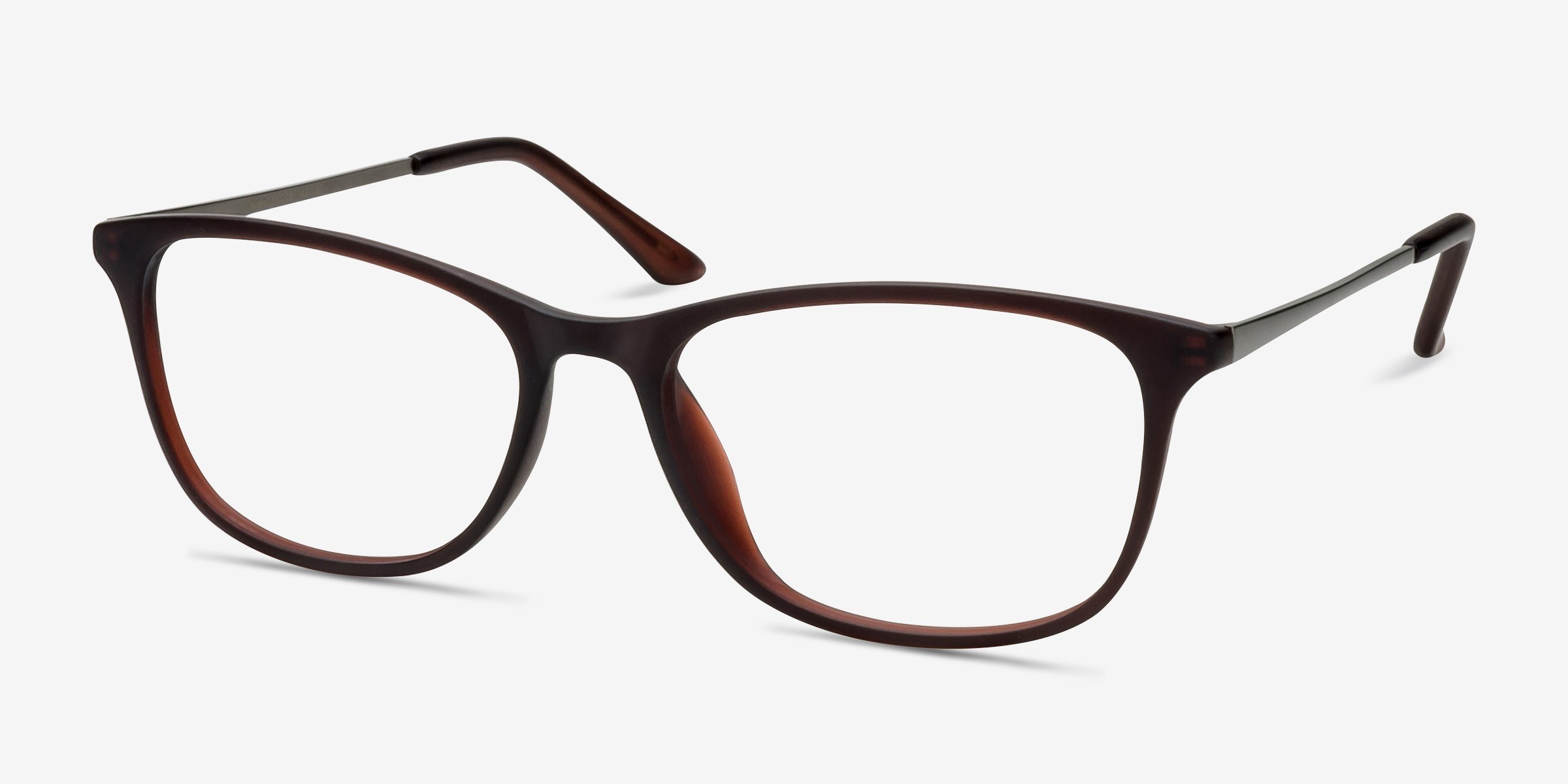 Oliver Rectangle Matte Brown Full Rim Eyeglasses | Eyebuydirect