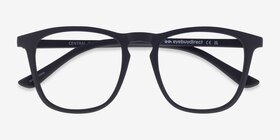 Central Square Matte Black Full Rim Eyeglasses | Eyebuydirect