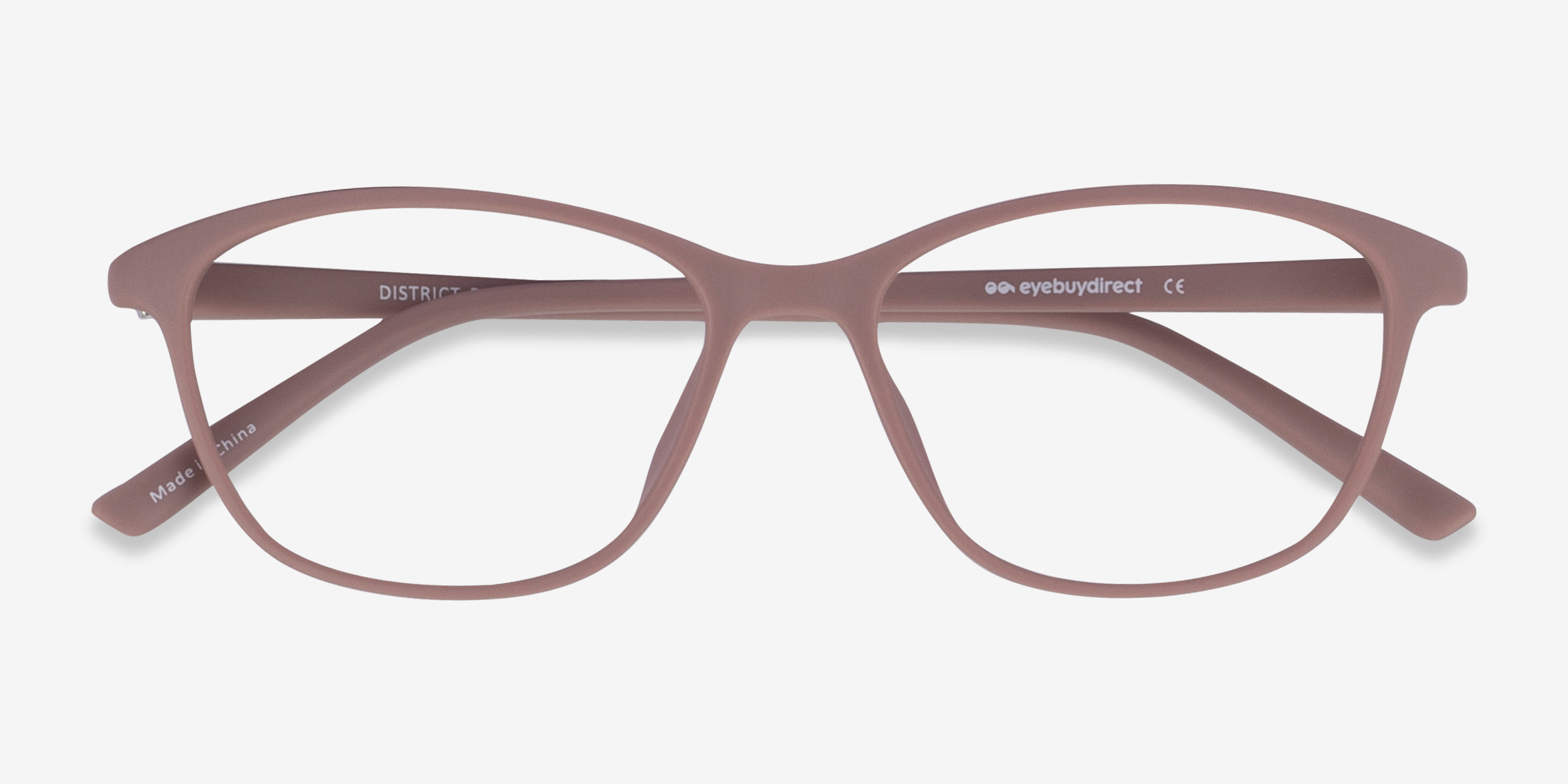 District Rectangle Matte Pink Glasses For Women Eyebuydirect