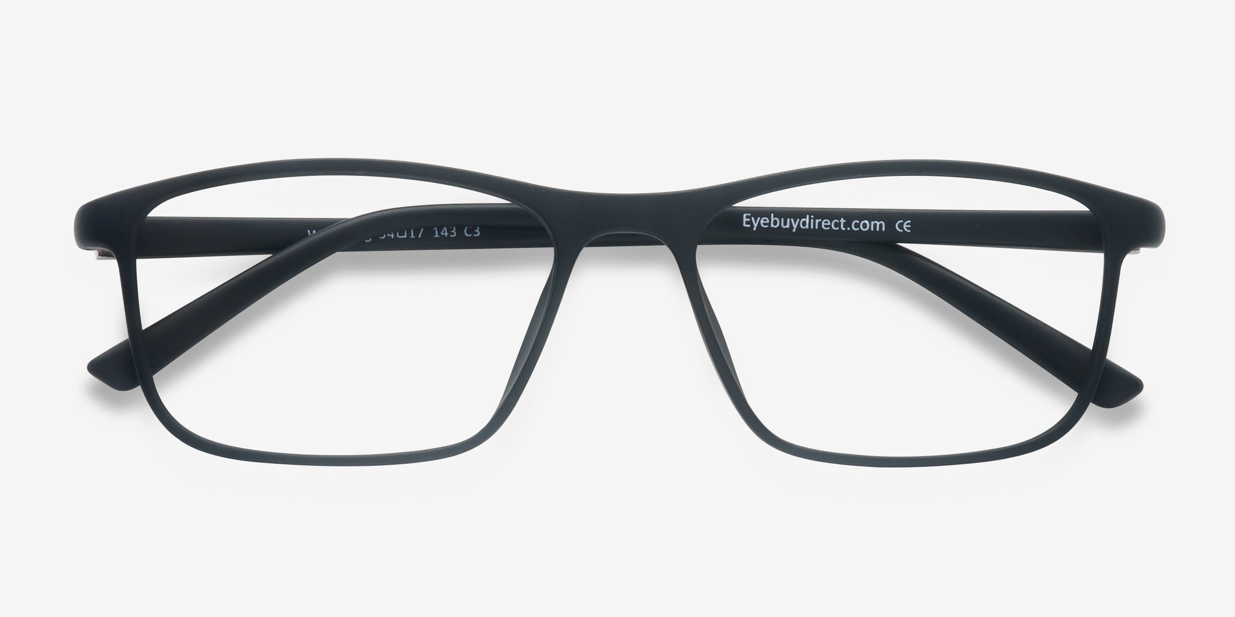 Wyoming Rectangle Matte Black Full Rim Eyeglasses Eyebuydirect
