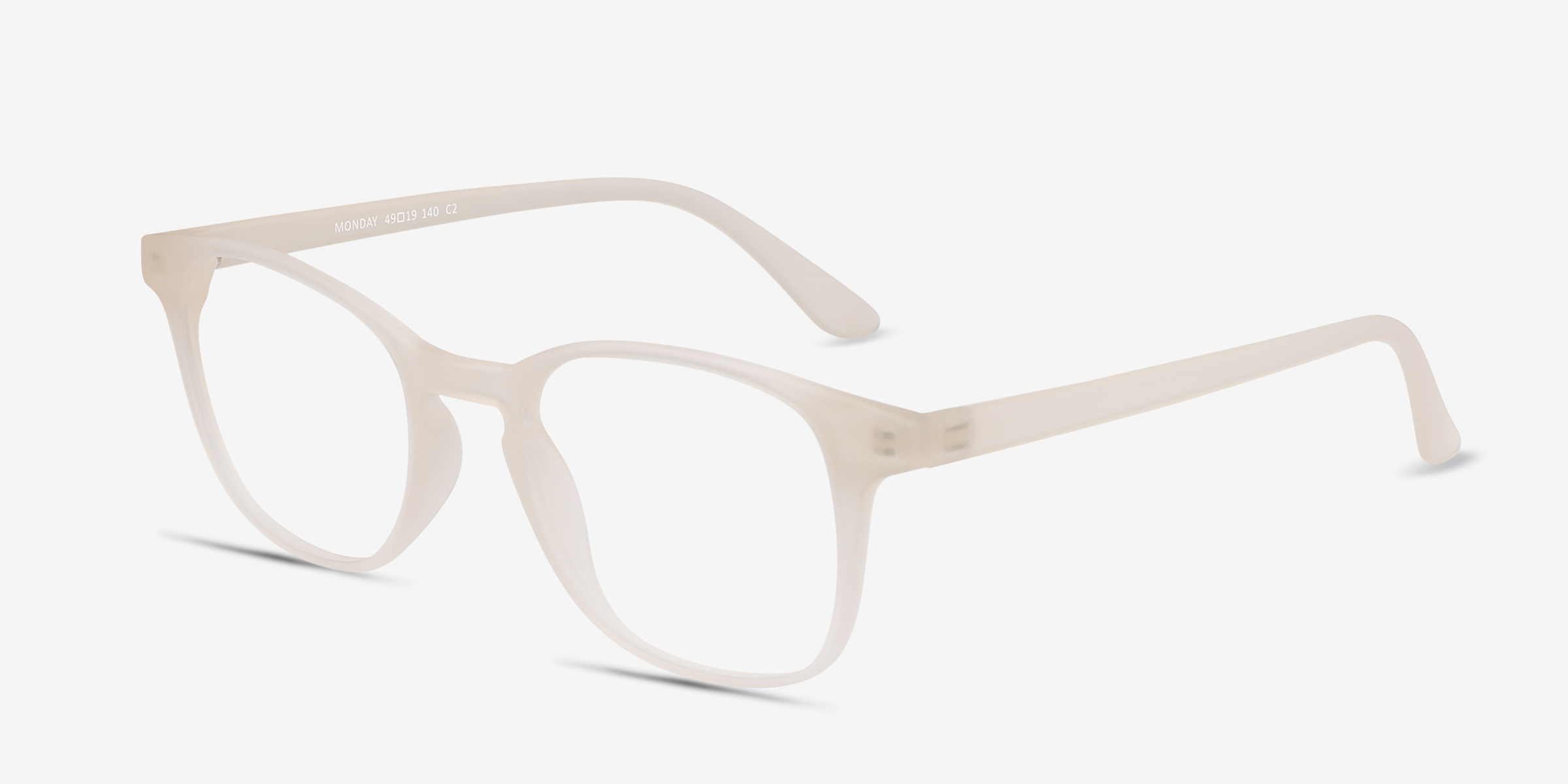 Monday Square Matte White Full Rim Eyeglasses | Eyebuydirect