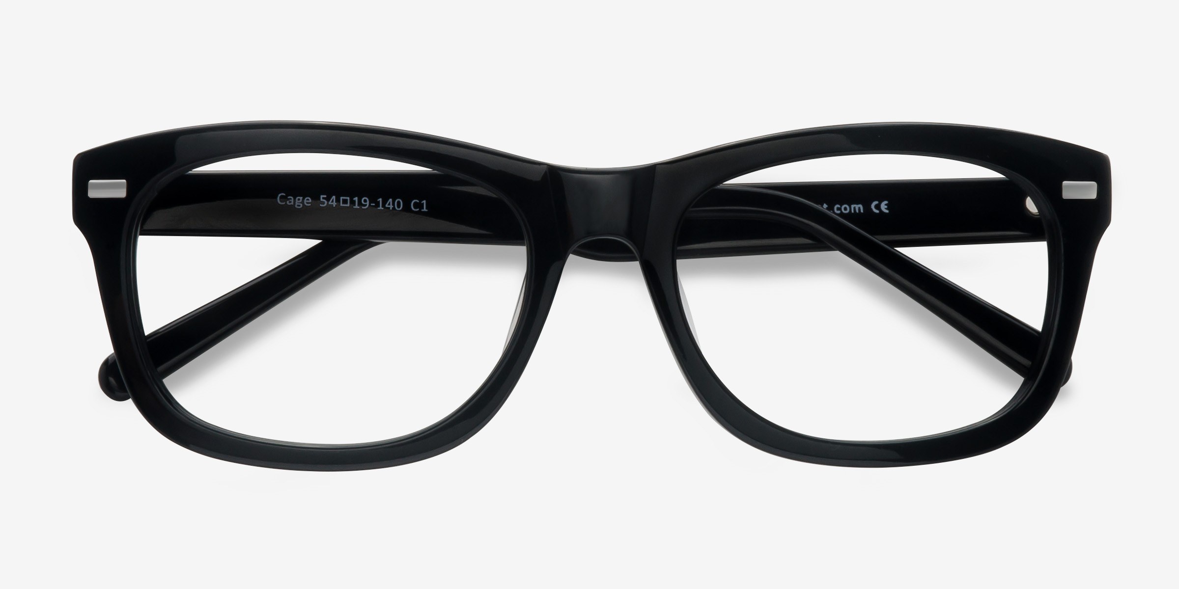Cage Rectangle Black Full Rim Eyeglasses | Eyebuydirect