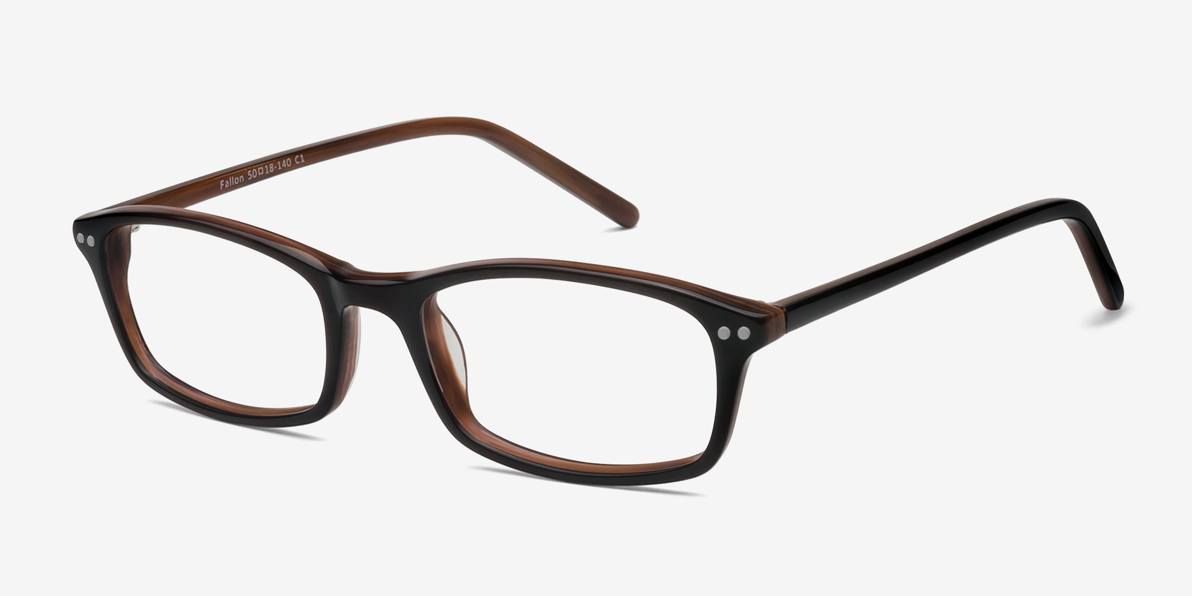 Fallon Rectangle Brown Full Rim Eyeglasses | Eyebuydirect Canada
