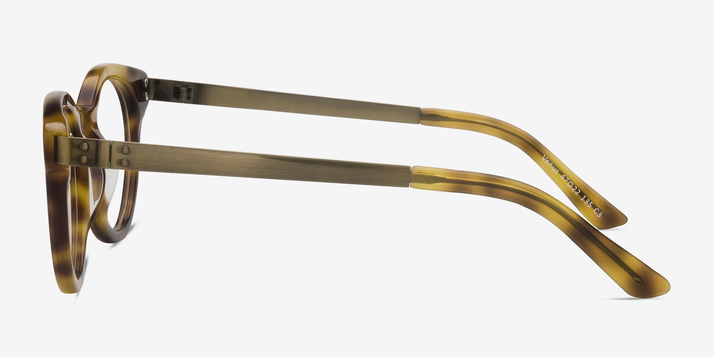 Venus Round Light Tortoise Glasses for Women | Eyebuydirect