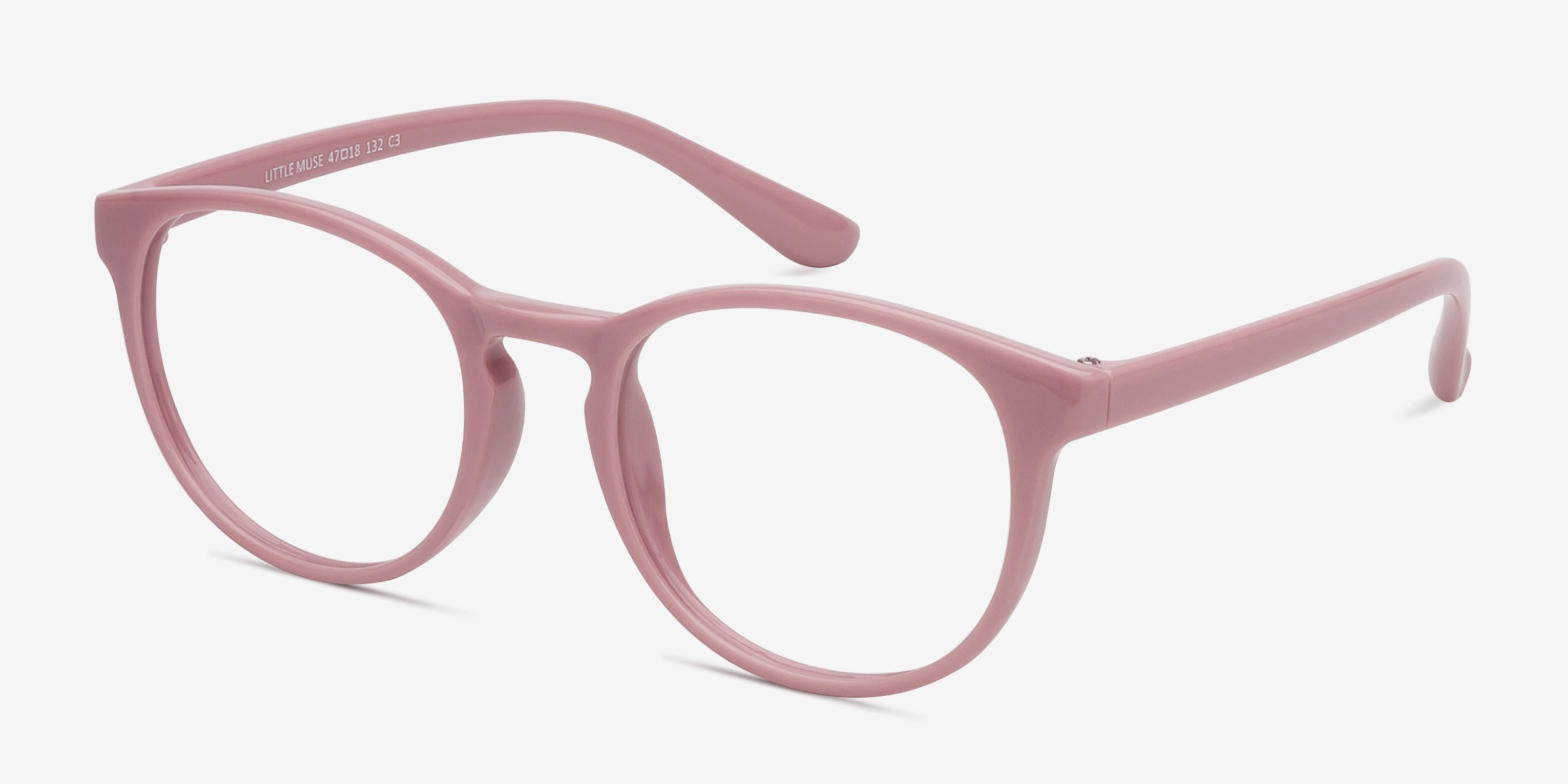 Little Muse Round Pink Glasses For Kids | Eyebuydirect