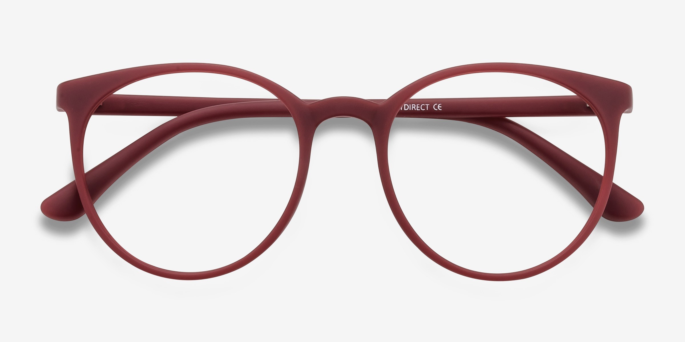 Portrait Round Matte Red Glasses for Women | Eyebuydirect