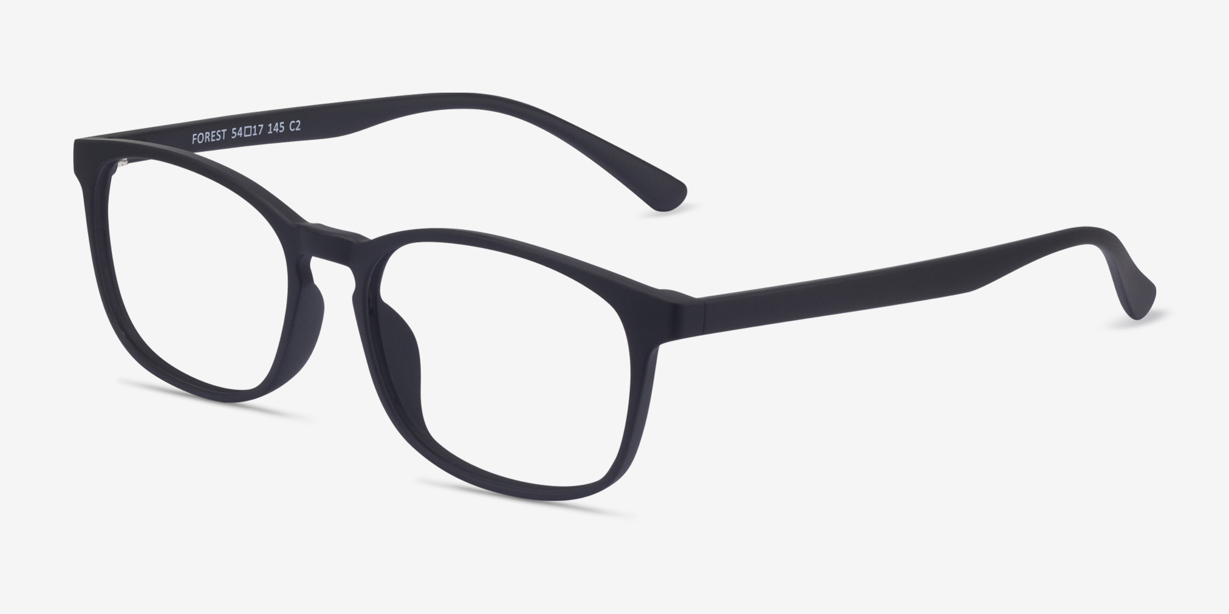 Forest Rectangle Matte Black Full Rim Eyeglasses Eyebuydirect Canada