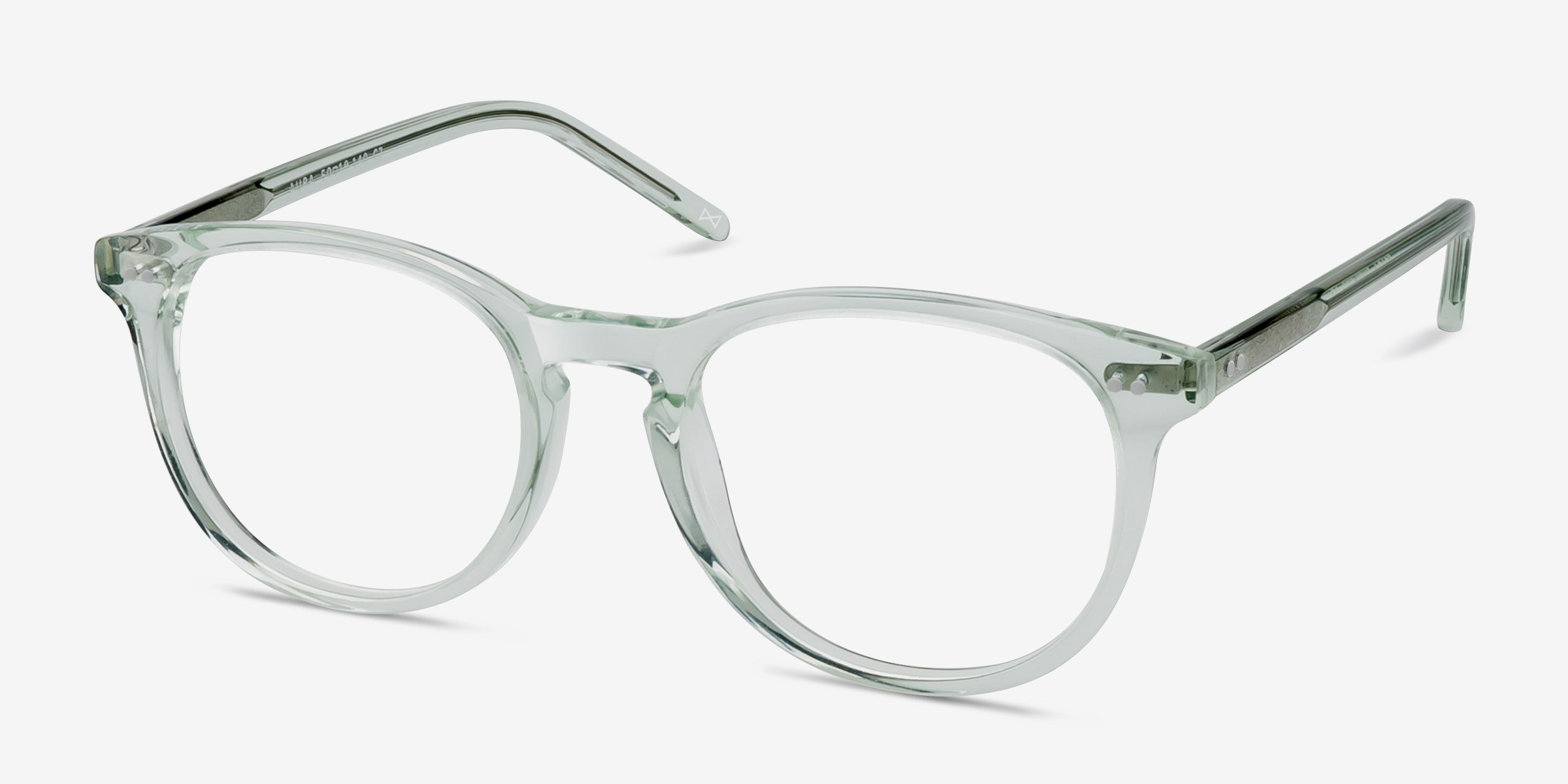 Aura Round Clear Jade Glasses for Women | Eyebuydirect