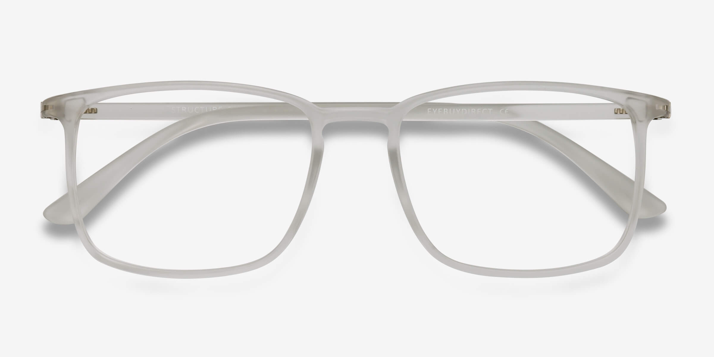 Structure Rectangle Frosted Clear Full Rim Eyeglasses | Eyebuydirect