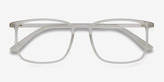 Structure Rectangle Frosted Clear Full Rim Eyeglasses Eyebuydirect Canada
