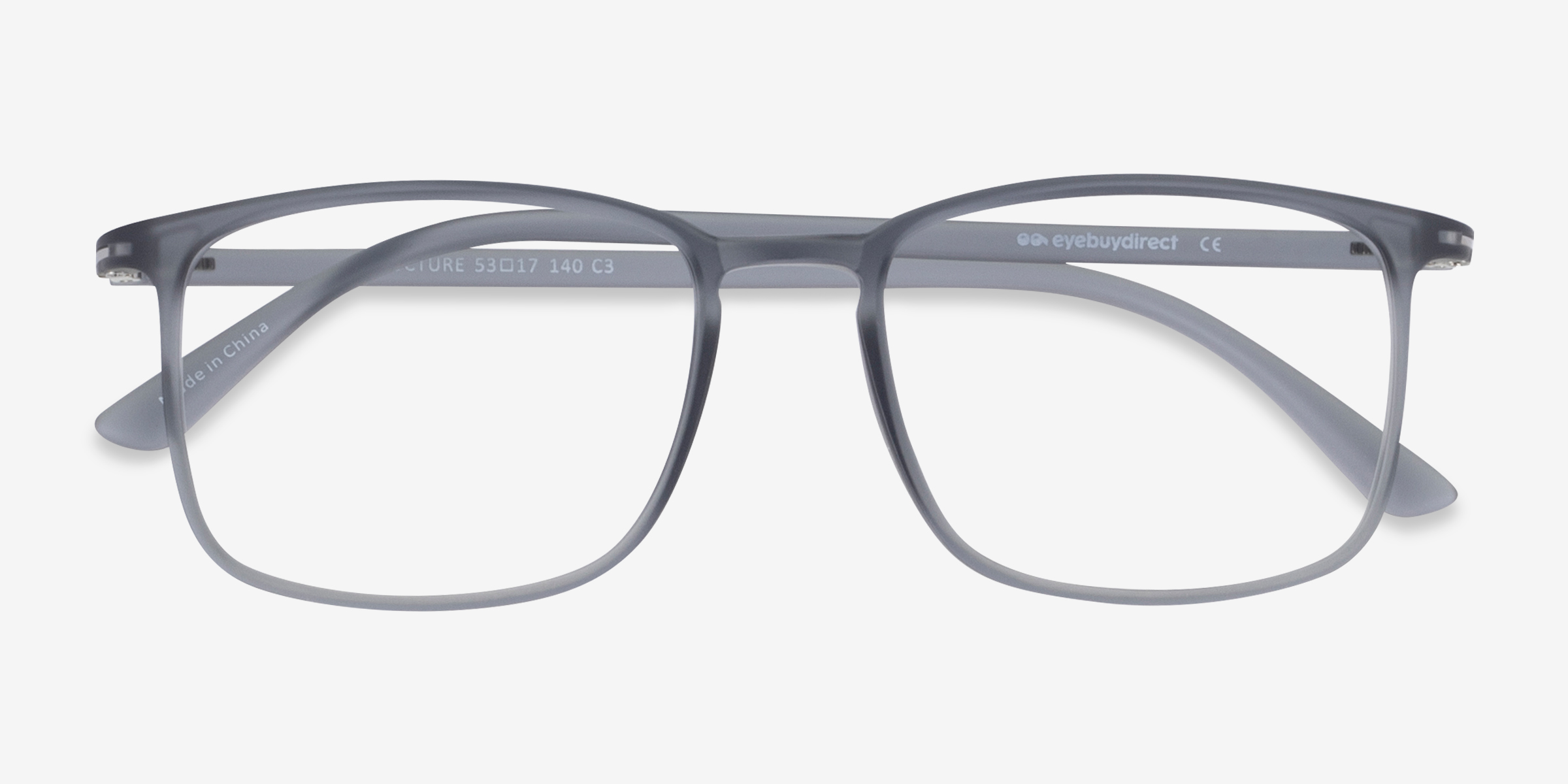 Structure Rectangle Clear Gray Full Rim Eyeglasses Eyebuydirect