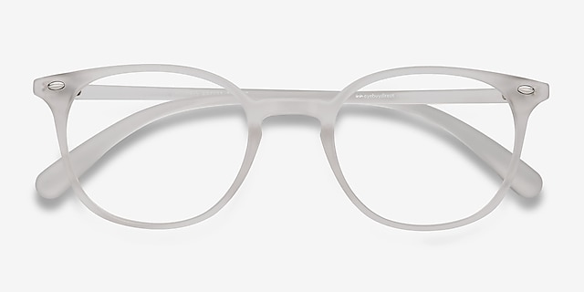 Hubris Round Matte Clear Full Rim Eyeglasses Eyebuydirect Canada