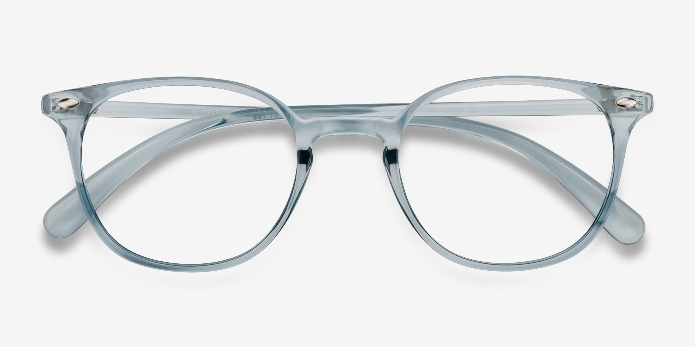 Hubris Round Clear Blue Full Rim Eyeglasses Eyebuydirect