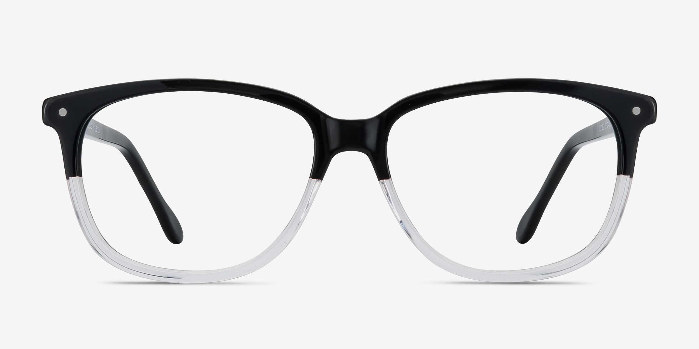 Escape Rectangle Clear Black Full Rim Eyeglasses | Eyebuydirect