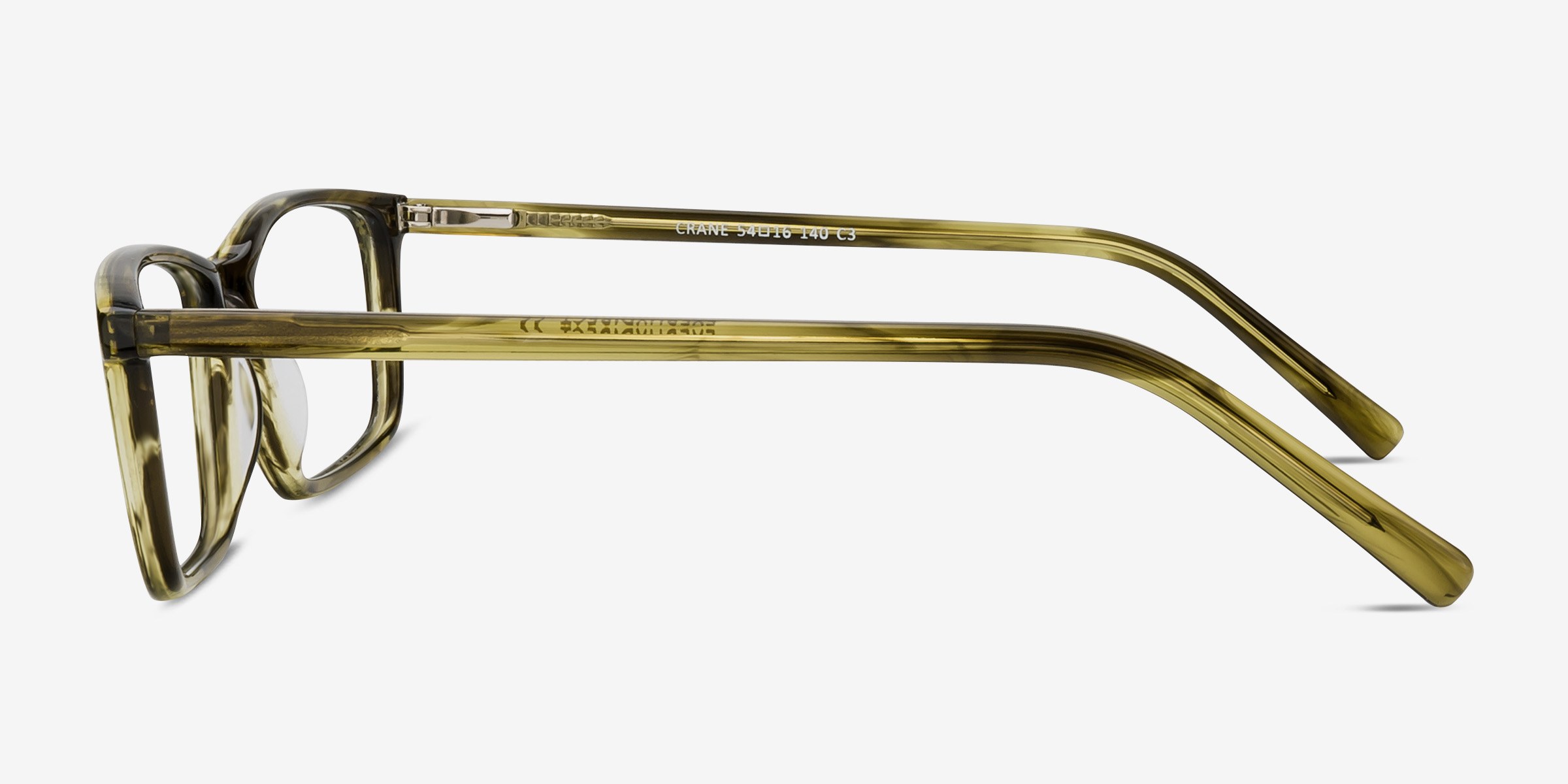 Crane Rectangle Green Full Rim Eyeglasses | Eyebuydirect