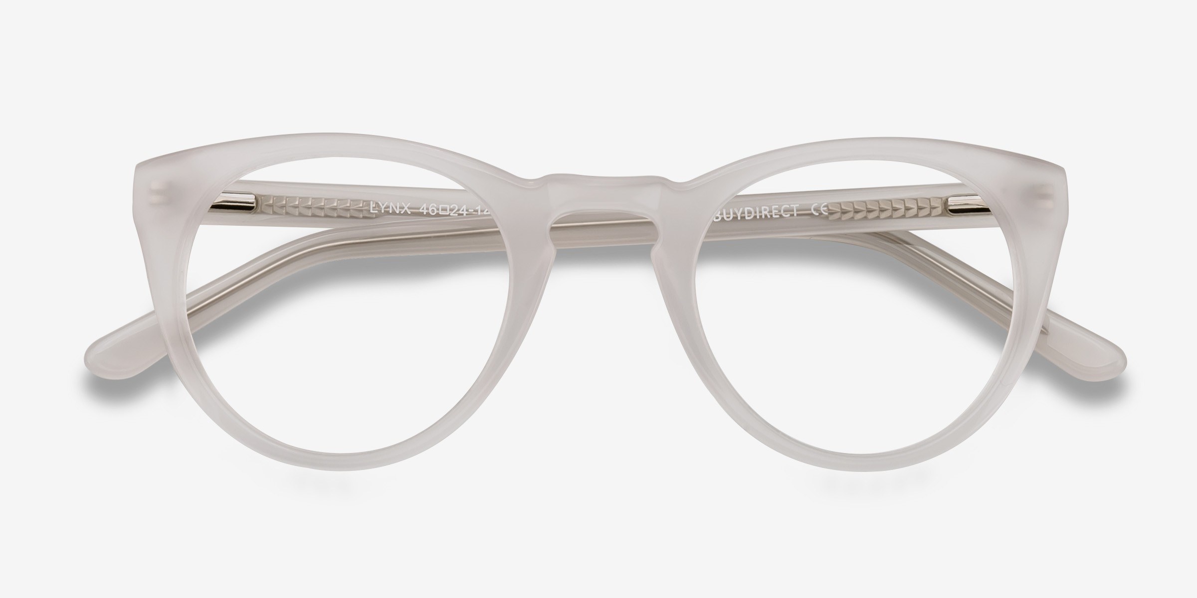 Lynx Round White Glasses for Women | Eyebuydirect