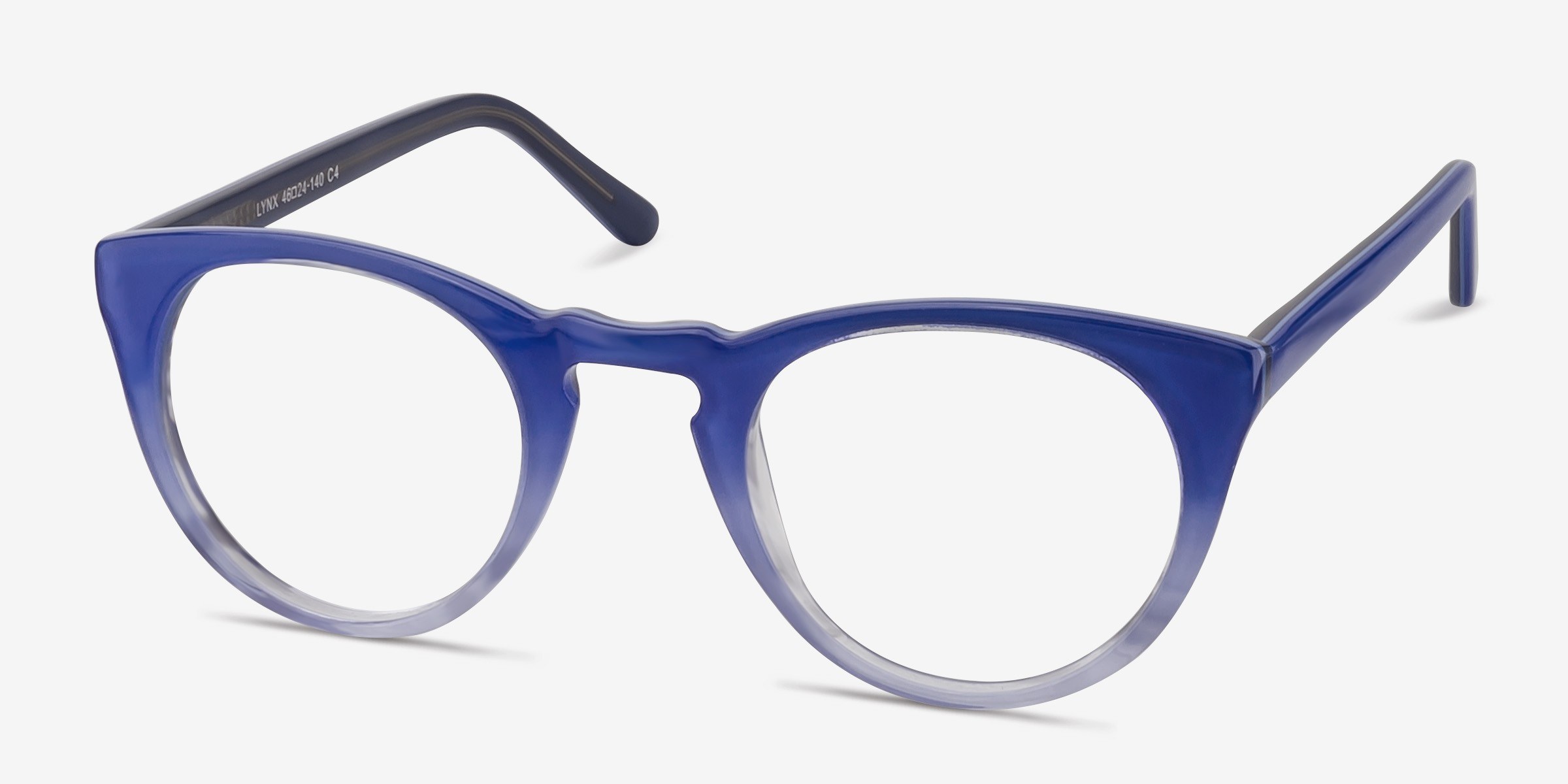 Lynx Round Blue Glasses for Women | Eyebuydirect