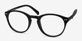 Revolution Round Matte Black Full Rim Eyeglasses | Eyebuydirect