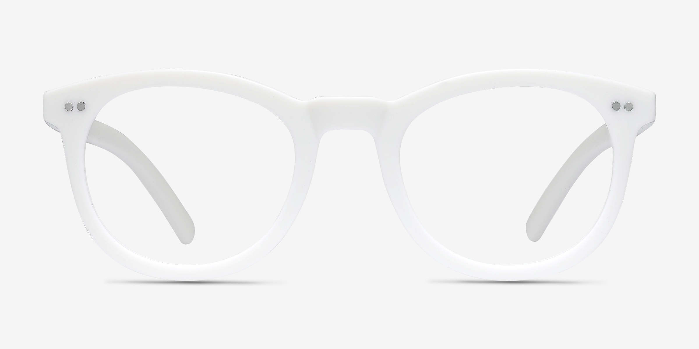 Solar Oval Matte White Full Rim Eyeglasses | Eyebuydirect