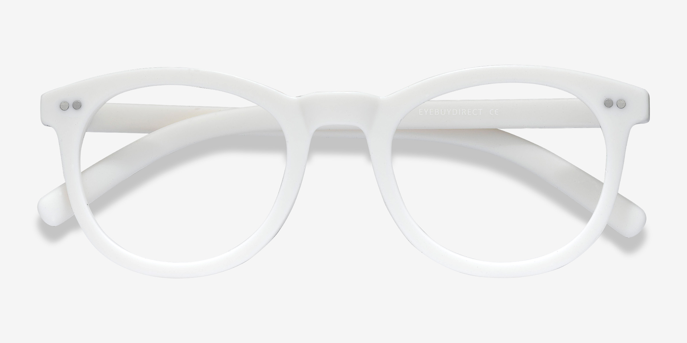 Solar Oval Matte White Full Rim Eyeglasses | Eyebuydirect